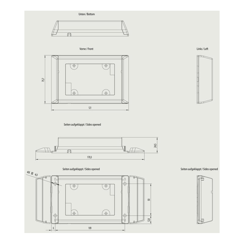 SIEMENS 6GT2890-0CB00 - SIMATIC RF1000 caja de mesa y pared para todos ...