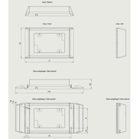 SIEMENS 6GT2890-0CB00 - SIMATIC RF1000 caja de mesa y pared para todos ...